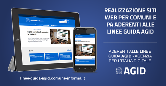 Realizzazione siti web per Comuni e PA aderenti alle linee guida AgID